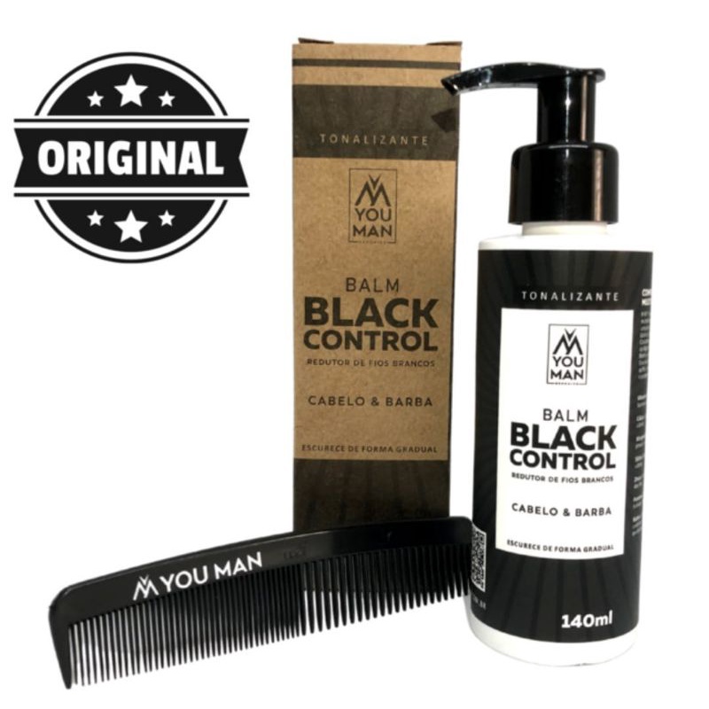 Balm Tonalizante Escurecedor Black Control Cabelo e Barba 140 ML ...