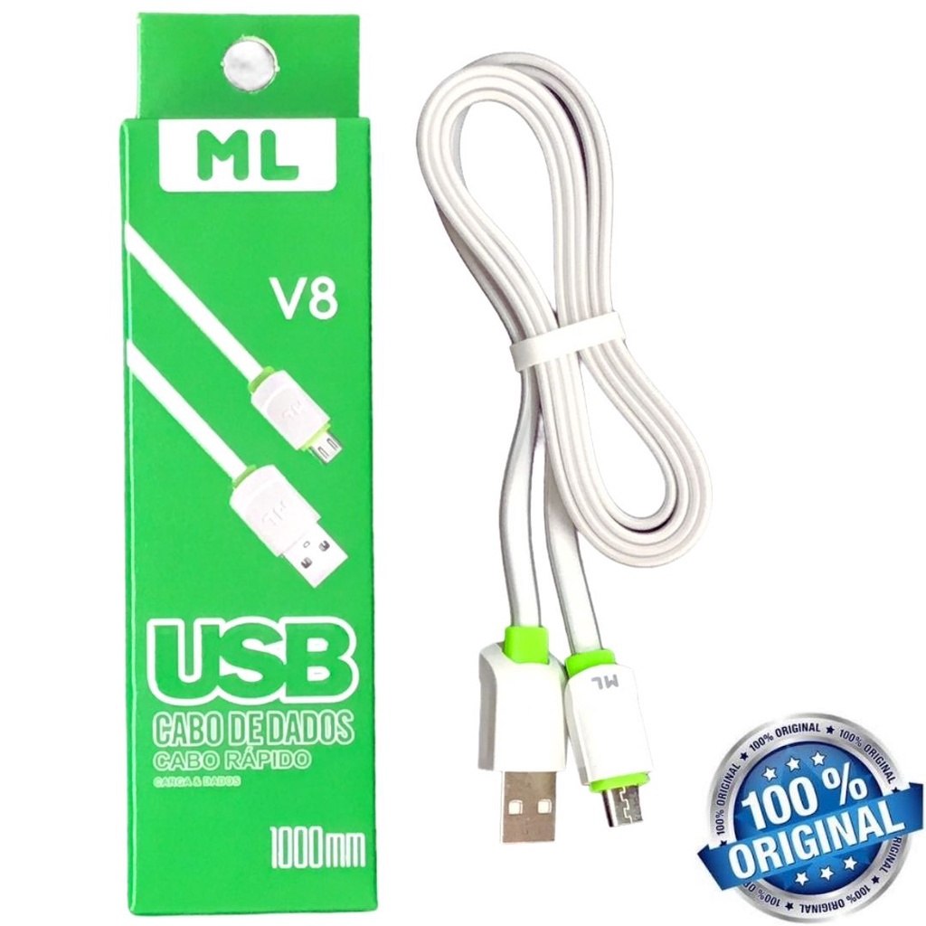 Cabo Micro usb V8 Turbo Reforcado Flexivel Rapido Estavel | Shopee Brasil