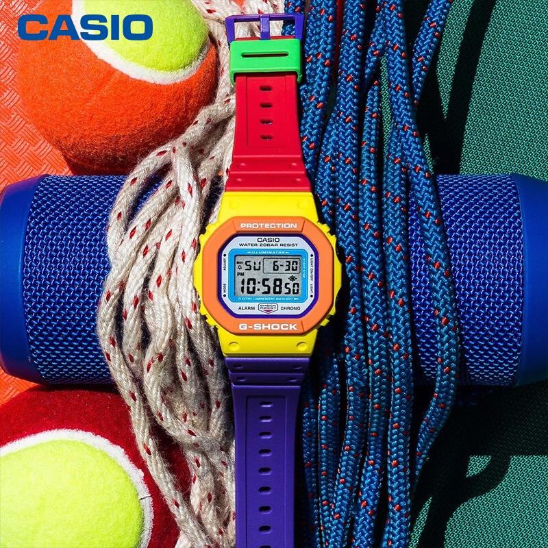 Casio G-SHOCK Neon Relógio Esportivo Série Colorido Moda Masculina À ...