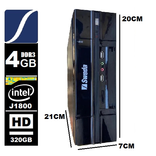 Mini Pc PDV Sweda SP20 Intel DualCore 4gb 320GB SEMI-NOVO | Shopee Brasil