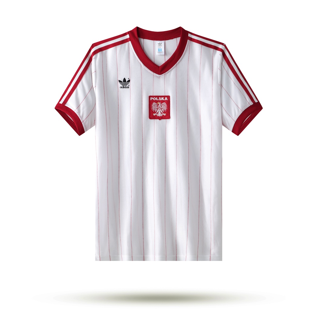 1982 Polônia Casa Retro Futebol Jersey Homens Fãs - Escorrega o Preço