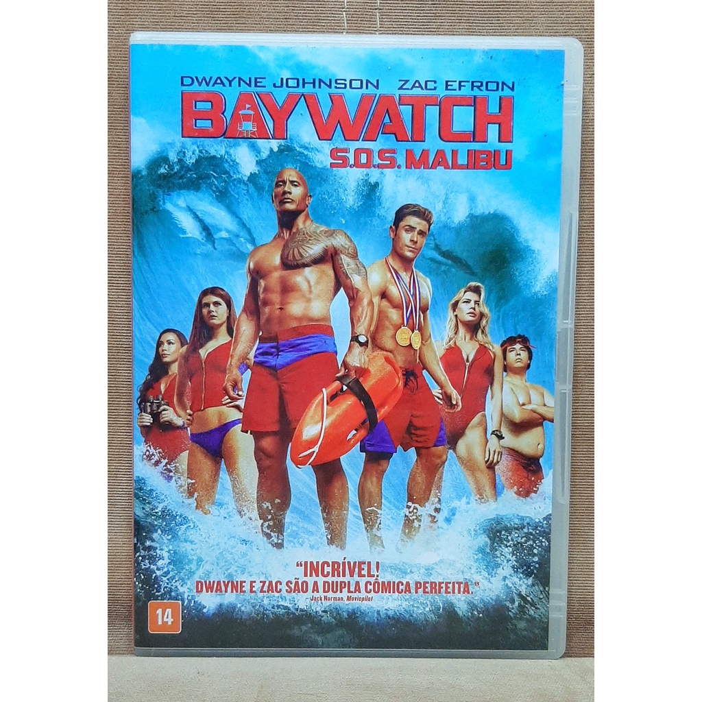 BAYWATCH S.O.S MALIBU - DVD - FILME DWAYNE JOHNSON E ZAC EFRON | Shopee ...