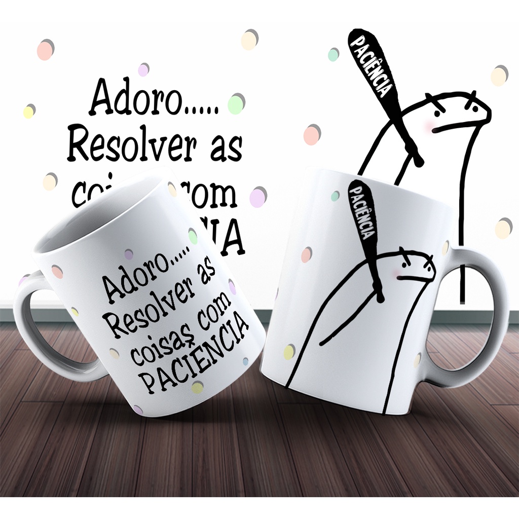 Caneca Flork Mal-humorado -325ml e 330g | Shopee Brasil