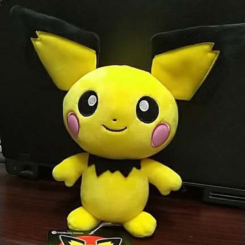 Nova 20 cm Pikachu Evolution Pichu Kawaii Plush Brinquedos Bonitos Para ...