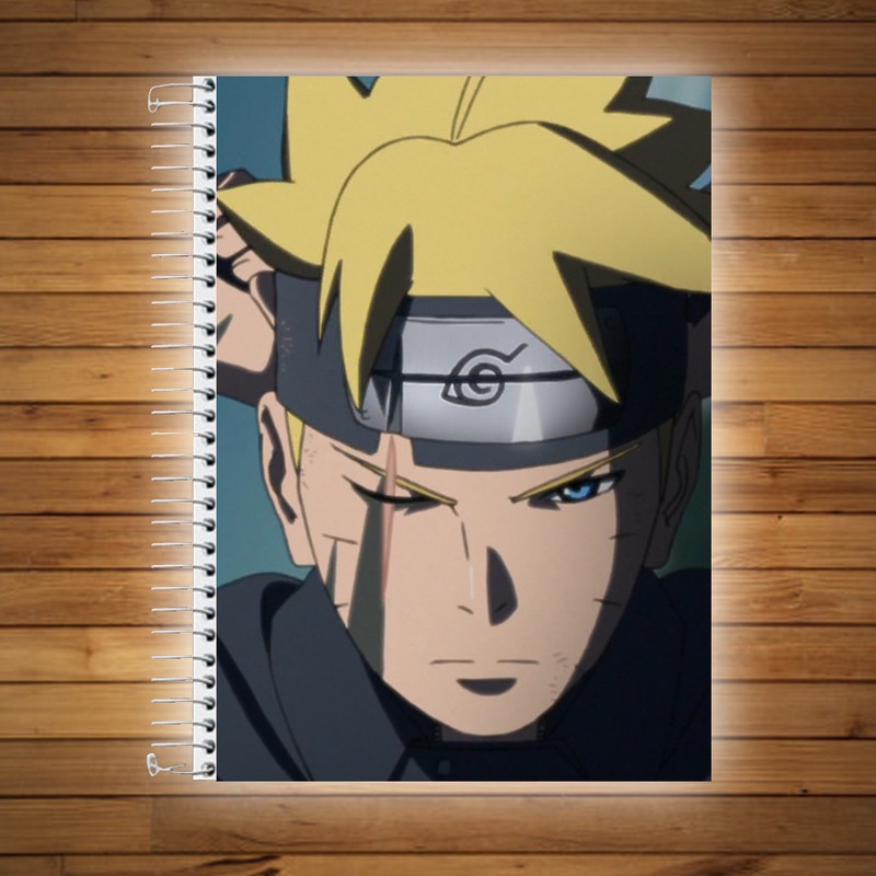 Caderno Boruto Personalizado Capa Dura 200 Folhas | Shopee Brasil