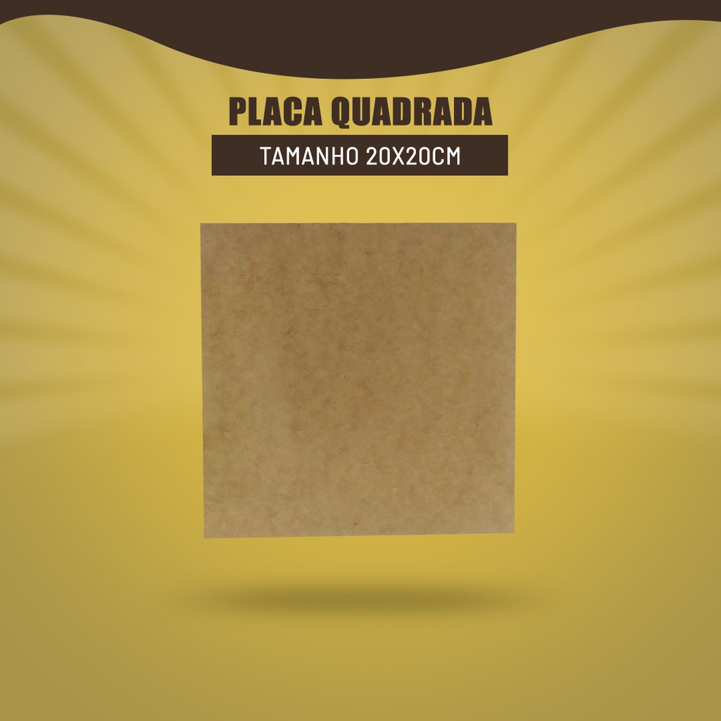 Placa De Mdf Cru - 20x20 Para Artesanato Chapa Crua | Shopee Brasil