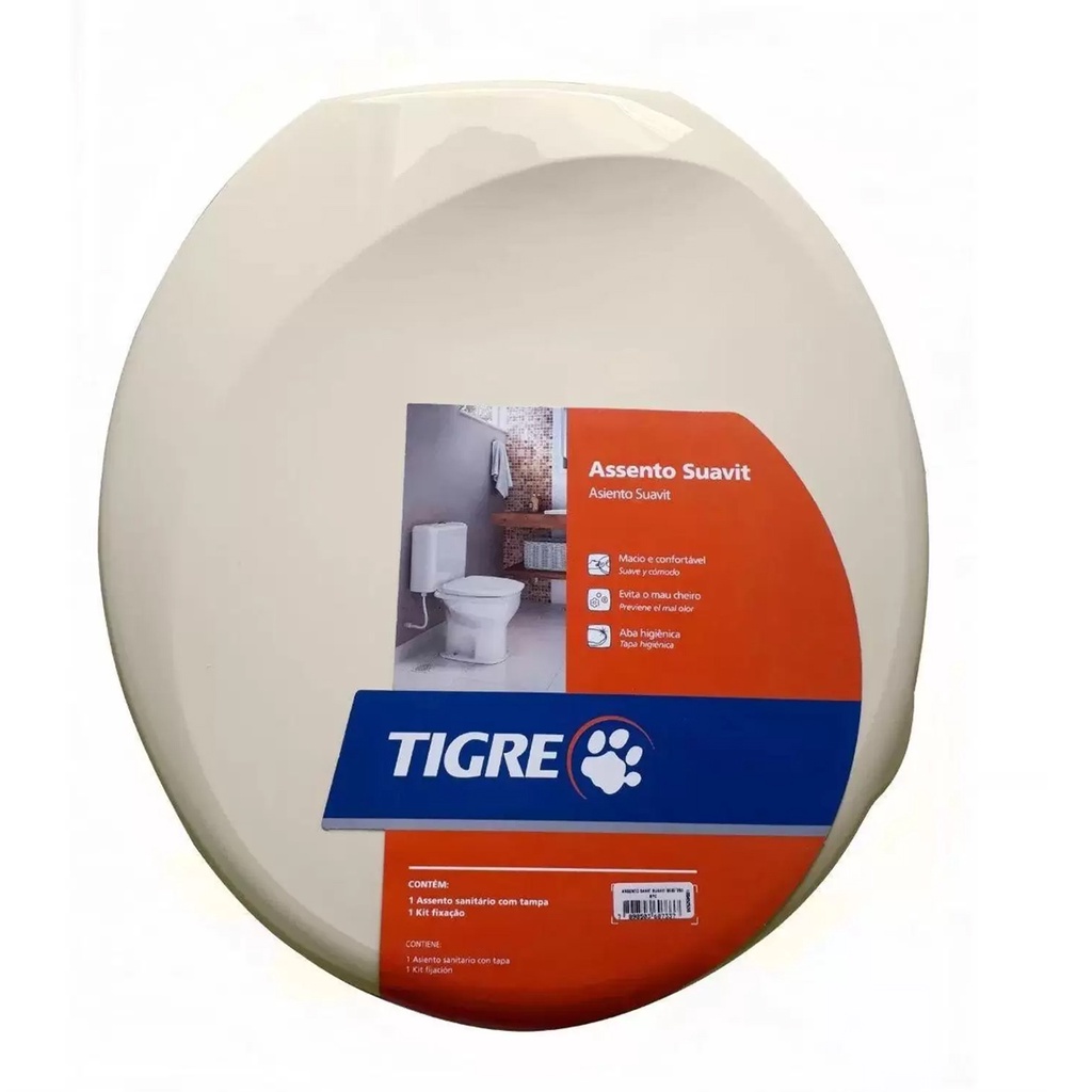 Tampa De Vaso Sanitario Almofadado Tigre Assento Bege | Shopee Brasil