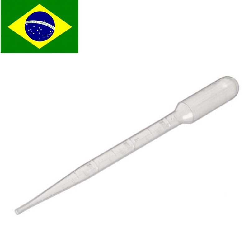 Pipeta Plasticas Pasteur, 3 ML, 1 unidade - Pronta entrega - Conta gotas | Shopee Brasil