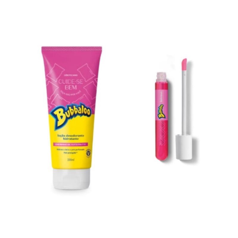 Kit Bubbaloo GLOSS + Hidratante 200ml O boticário ORIGINAL | Shopee Brasil