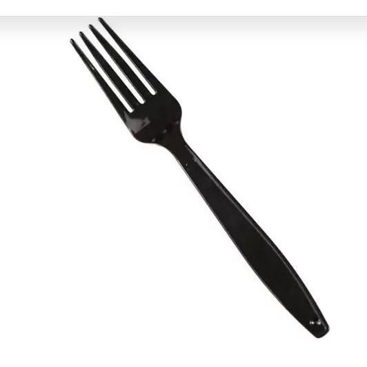 Talher grafo Para Refeição - descartável Cor Preto c/100 unidades ...