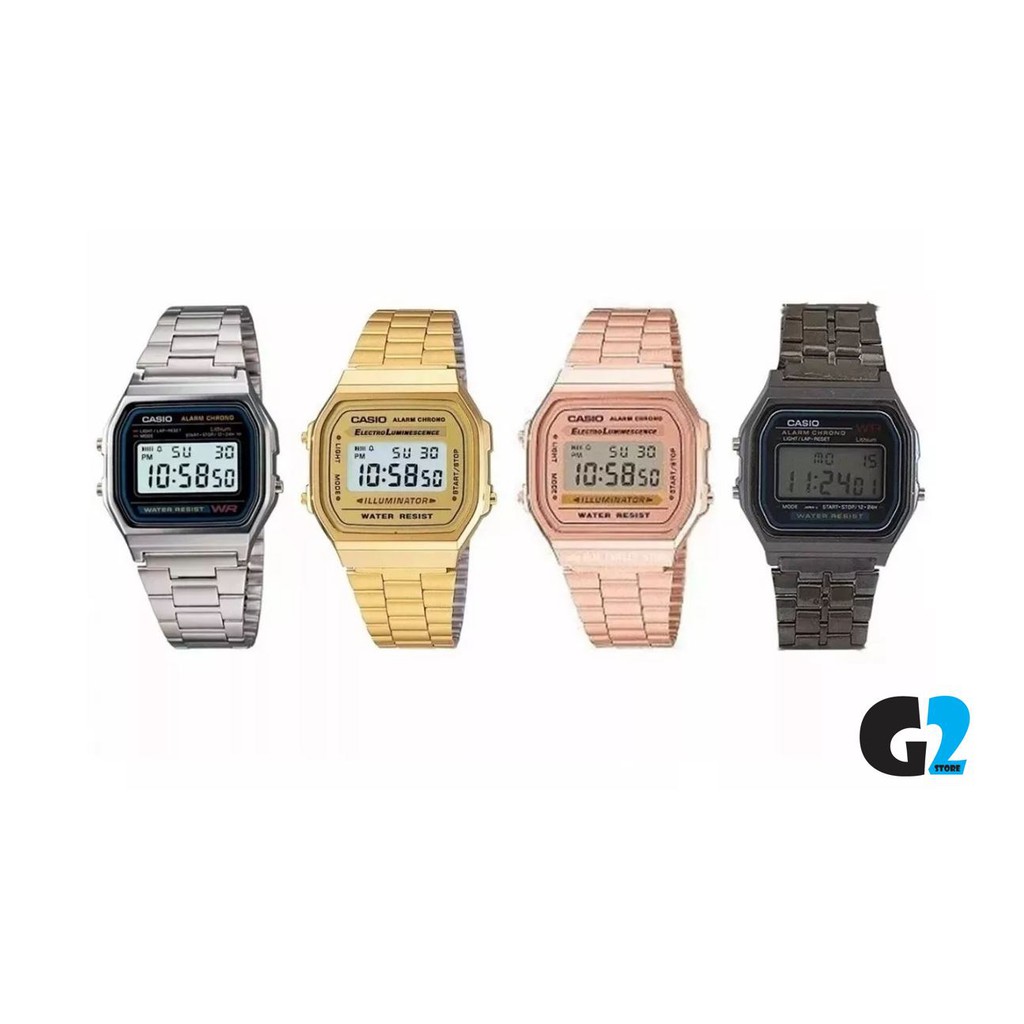 Relogio de Pulso LED Digital Casio WR Retro Vintage | Shopee Brasil