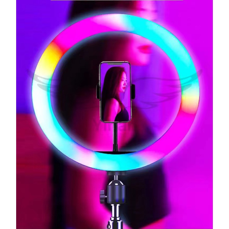 Ring Light Colorido 10 Polegadas com Tripe 2,10m YH | Shopee Brasil