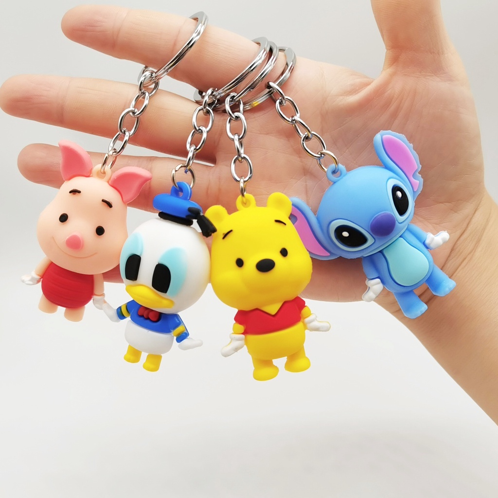 Chaveiro Mickey Minnie Donald Pato Pooh Stitch Fofo | Shopee Brasil