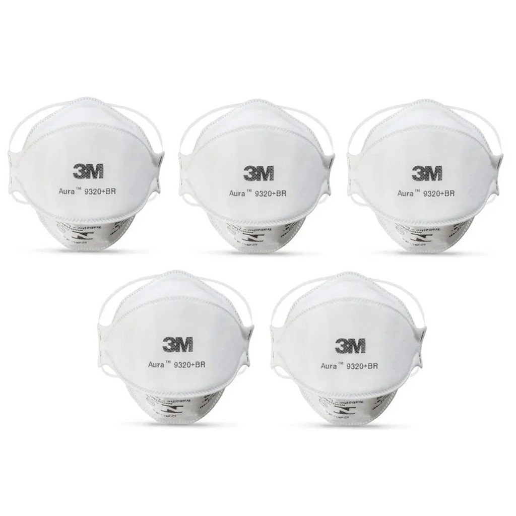KIT 5 unidades do Respirador PFF2 3M AURA 9320+BR | Shopee Brasil