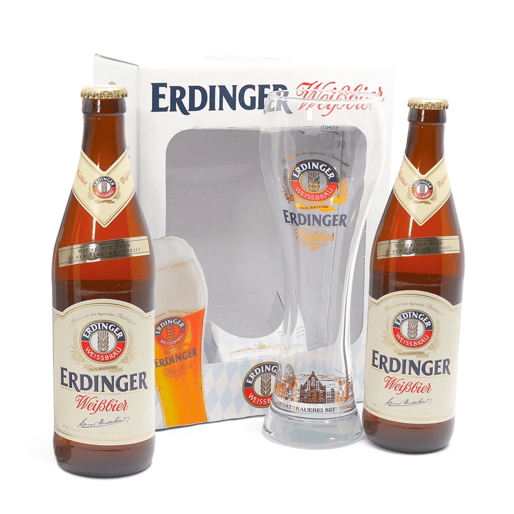 Kit Cerveja Erdinger 2 Garrafas 500ml + Copo | Shopee Brasil