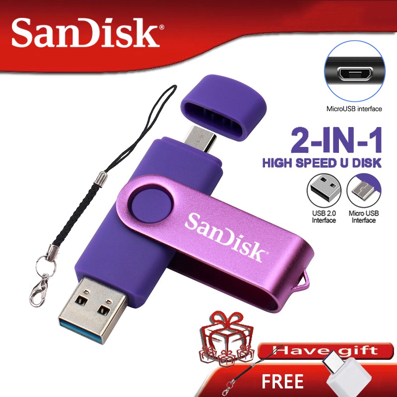 SanDisk Android OTB mobile phone/Computador two-in-one USB memory stick ...