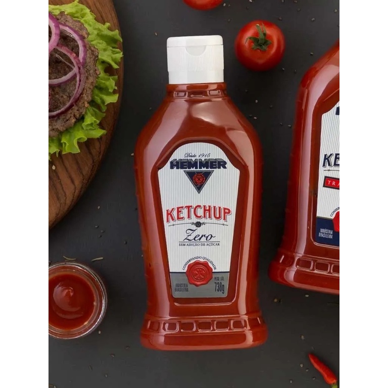 ketchup ZERO AÇUCAR hemmer 310g tradicional - Escorrega o Preço