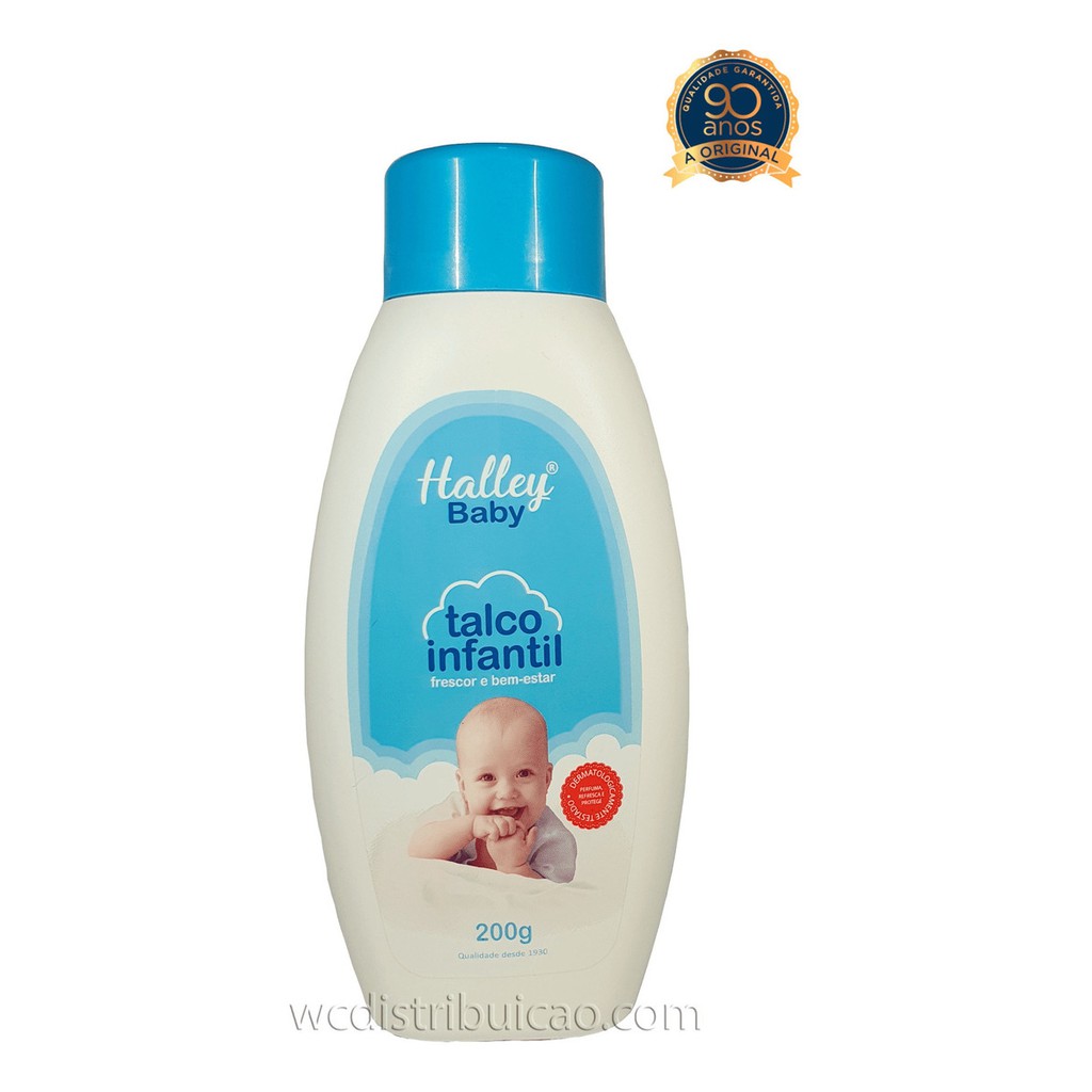 Talco Infantil Halley Baby Azul 200 G | Shopee Brasil