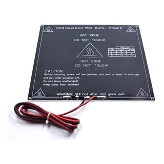 Mesa Aquecida PCB P/ Impressora 3D - MK2a - 12 V / 24 V - 300 x 200 x ...