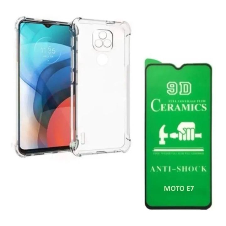 Capa moto e7 + pelicula de vidro 3d kit | Shopee Brasil