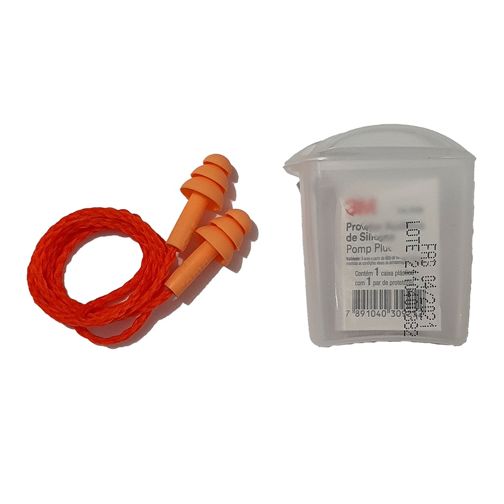 PROTETOR AURICULAR PLUG SILICONE POMP PLUS - 3M (19 DB) | Shopee Brasil
