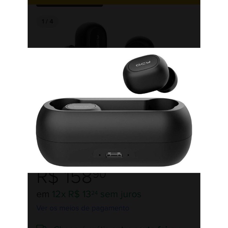 Fone QCY t1c Bluetooth(lacrado) | Shopee Brasil