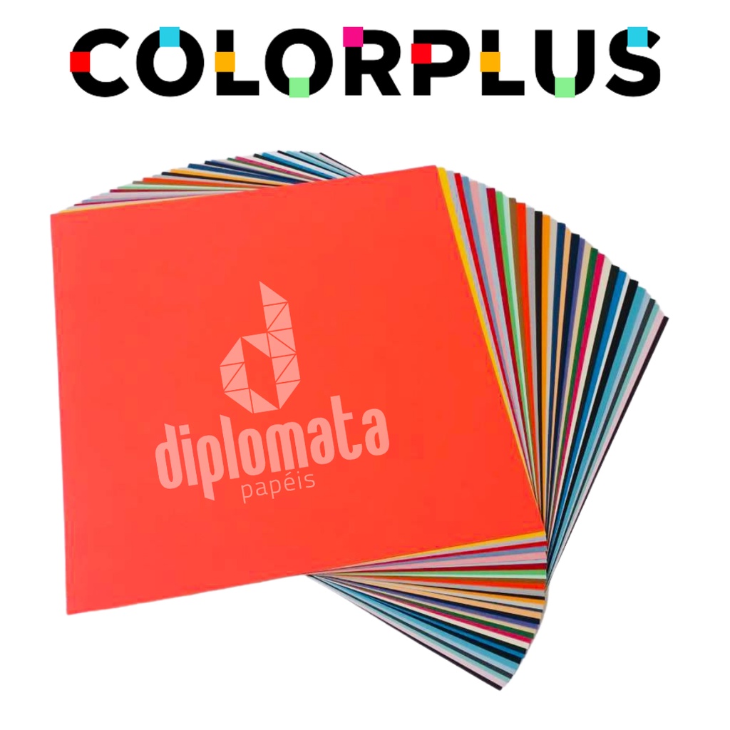 Kit Papel Color Plus 180g 30,5X30,5cm (30 Cores / 1 Folha de Cada Cor ...