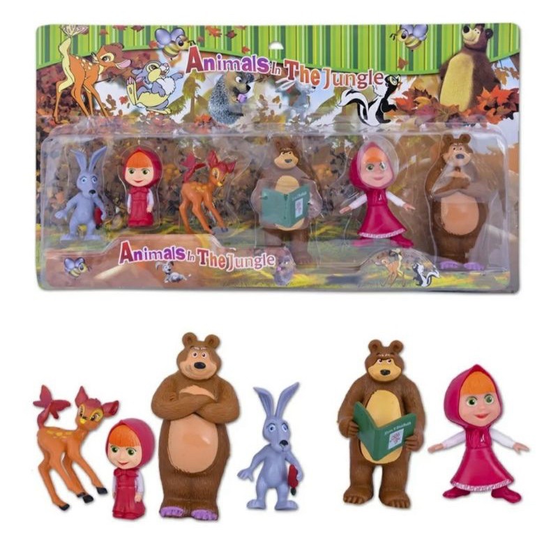 Kit 6 Bonecos Cartelados Marcha e Urso 13CM - Escorrega o Preço