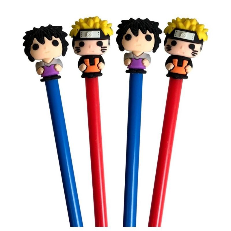 Kit 2 canetas Gel Naruto e Sasuke Anime Ponta Fina | Shopee Brasil
