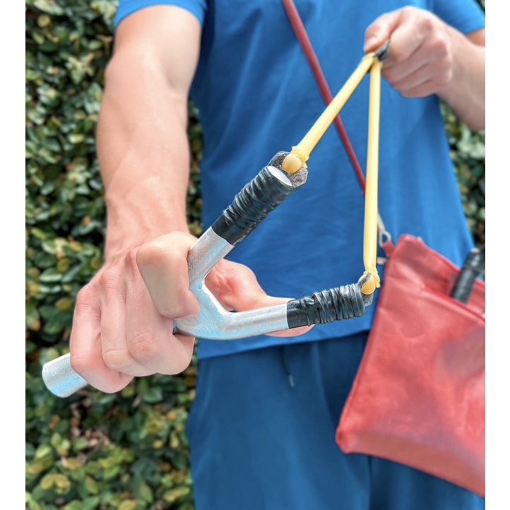 Atiradeira / Estilingue / Bodoque / Funda - ARTESANAL de Alumínio ...