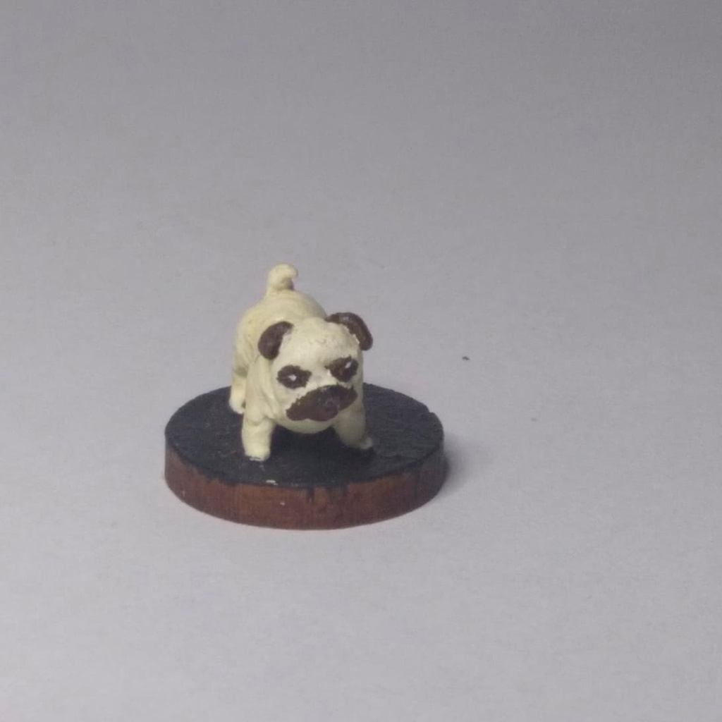 Miniatura Cachorro Pug Artesanal Pet para RPG - D&D , Dungeons and ...