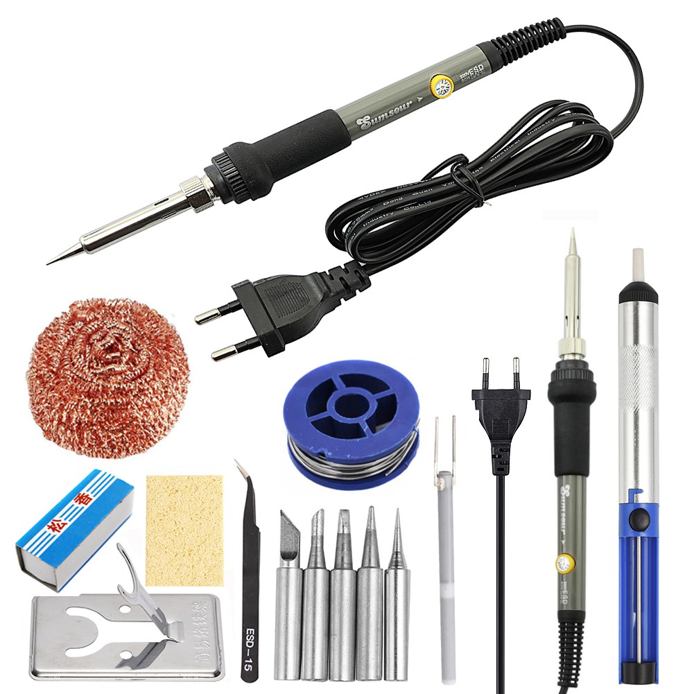 60 W Kit De Ferro De Solda Elétrica Digital Temperatura Aquecedor De ...