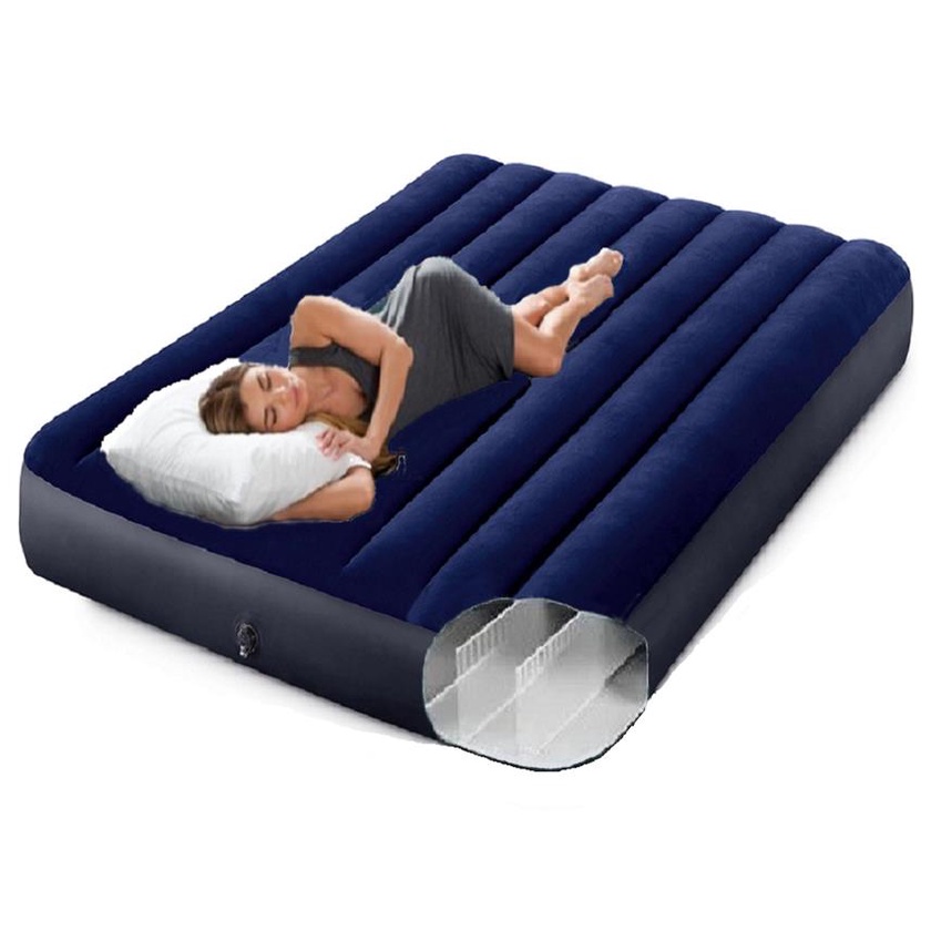 Colchao Inflavel Casal Premium Fiber Tech Camping Visita | Shopee Brasil