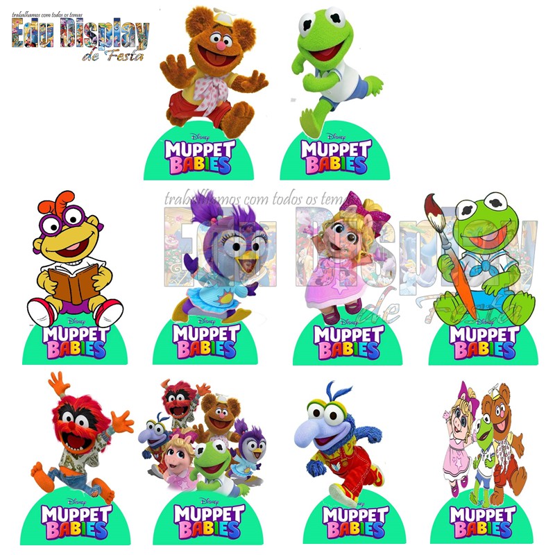 muppet babies kit decoração de festa infantil 10 display de 20cm ...