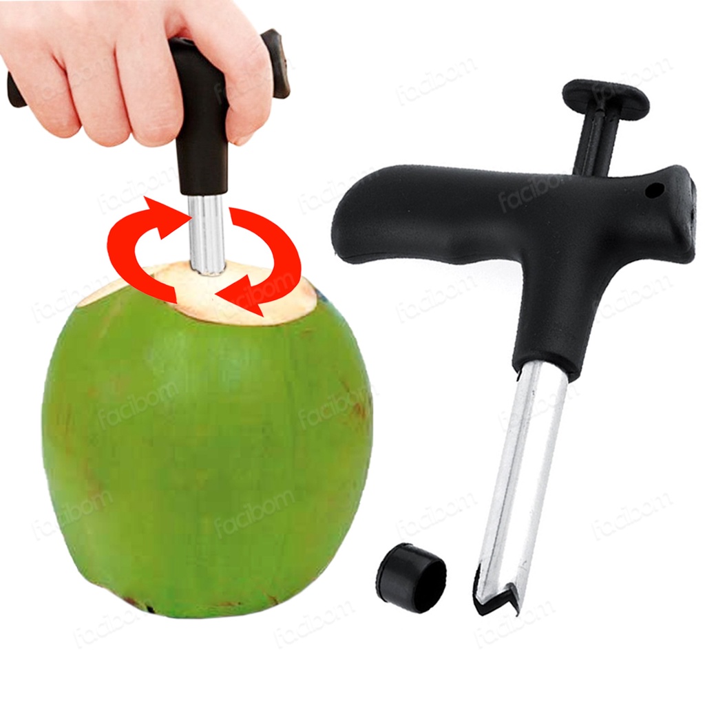 Abridor Furador De Coco Verde Perfurador Manual Inox | Shopee Brasil