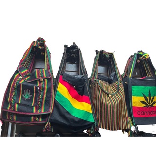 bolsa trasnversal/ombro reggae, cannabis, erva, jamaica de malha ...