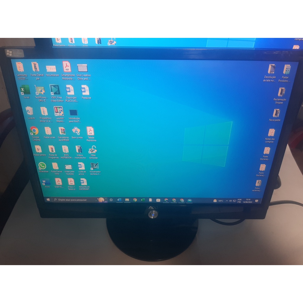 Monitor AOC 19'' Polegadas modelo: 917sw | Shopee Brasil