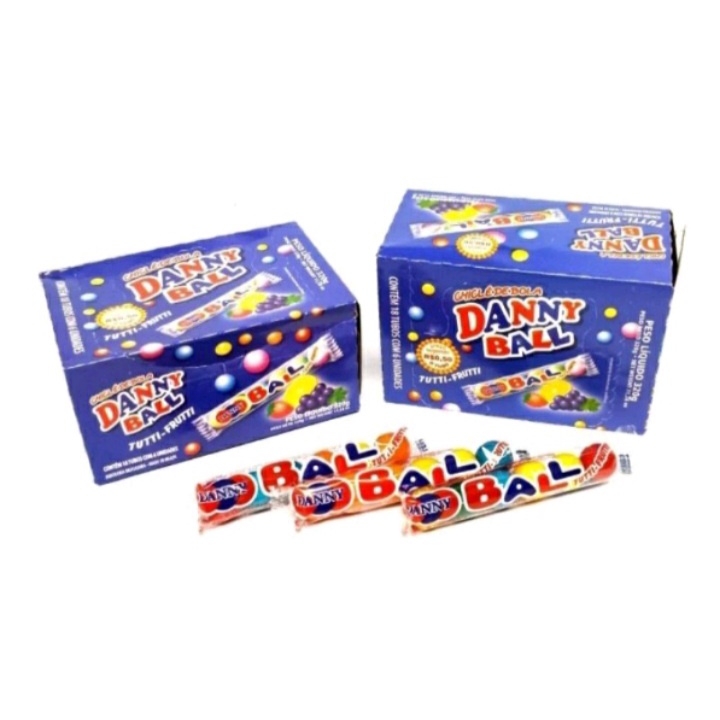 Chiclete Tutti-frutti Danny Balls C/18 Unidades | Shopee Brasil