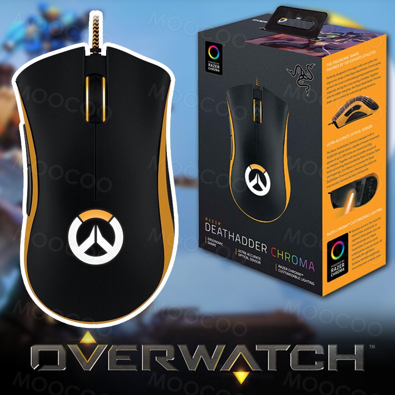 Mouse para Jogos Razer Overwatch de 3500 DPI Com Fio USB - Escorrega o ...