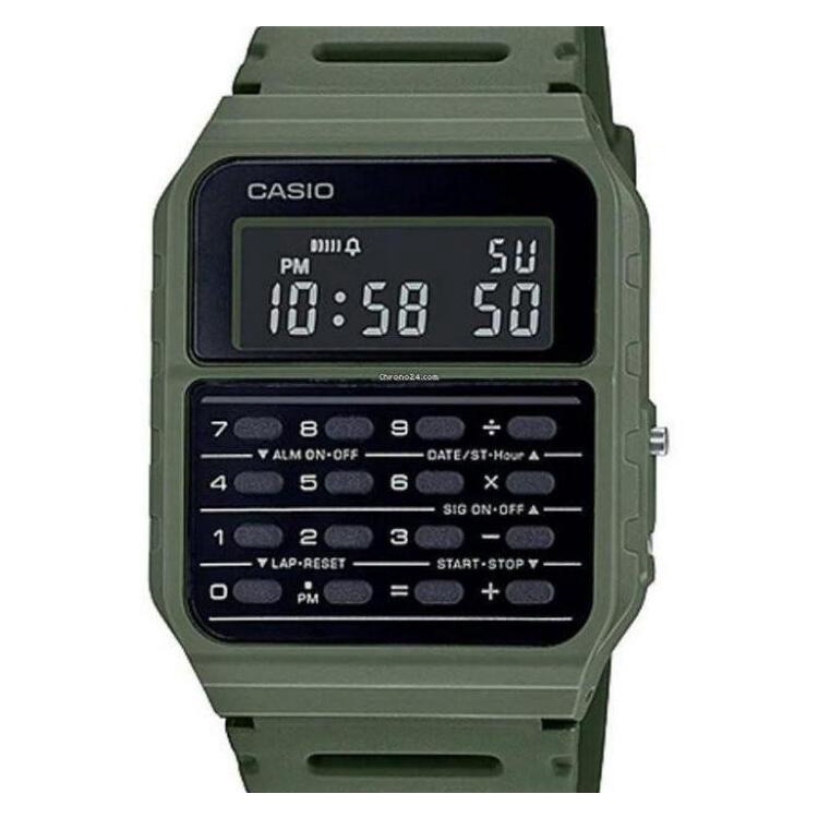 Relogio Casio Masculino Calculadora Verde Ca-53Wf-3Bdf | Shopee Brasil