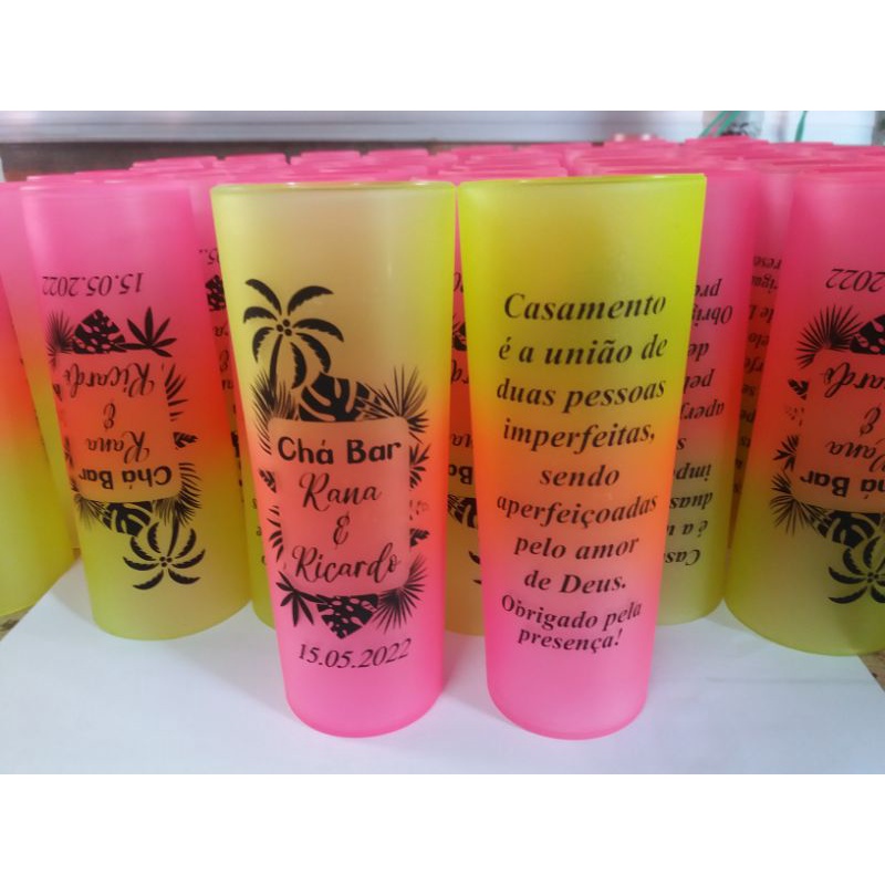 Kit Copo Long Drink 330ml Bicolor Summer Personalizados | Shopee Brasil