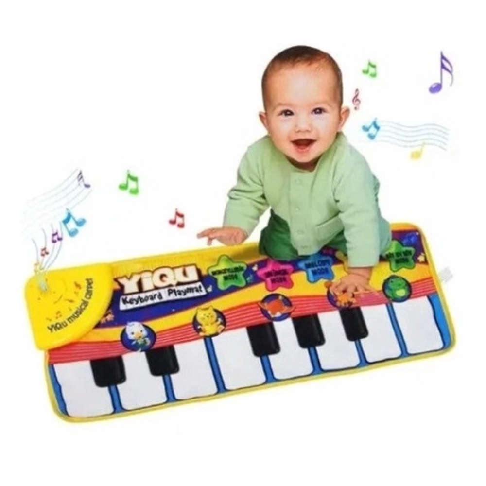 Tapete Teclado Piano Musical Infantil Brinca Bebe | Shopee Brasil
