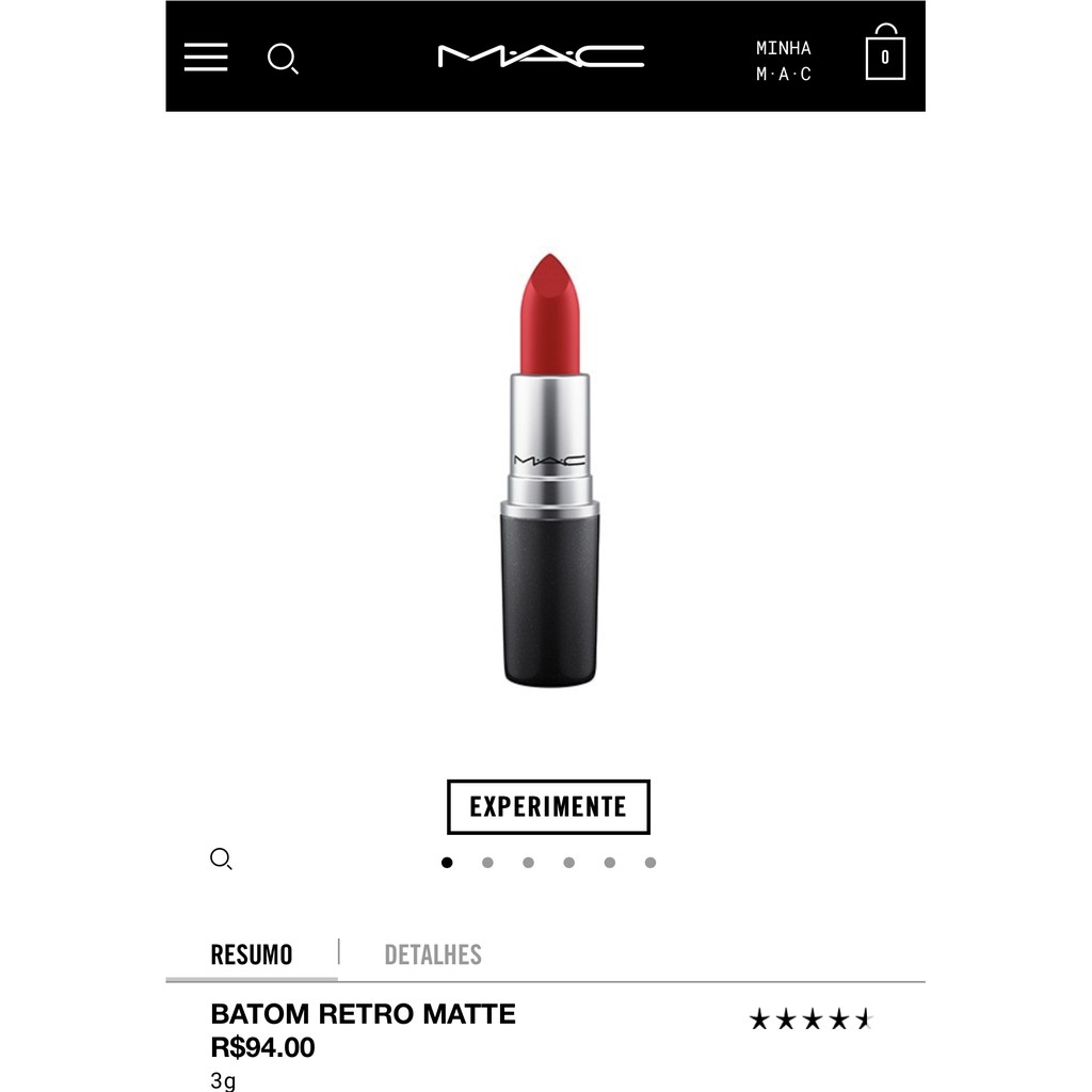 Batom matte Mac - chilli | Shopee Brasil