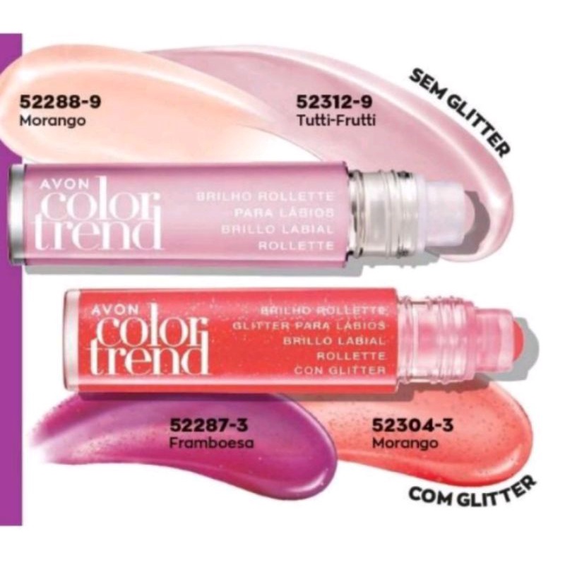 Brilho Labial Rollete Color Trend Avon Glitter - com gliter e sem ...