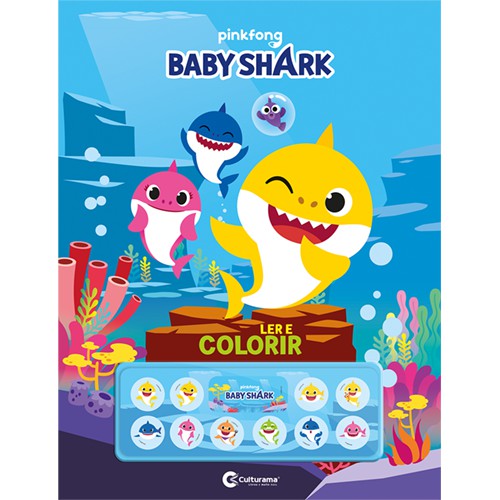 Livro de atividades Baby Shark Ler E Colorir Com Adesivos Culturama ...