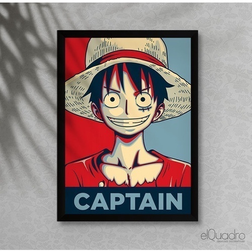 Quadro Luffy One Piece C/ Moldura E Vidro A4 | Shopee Brasil