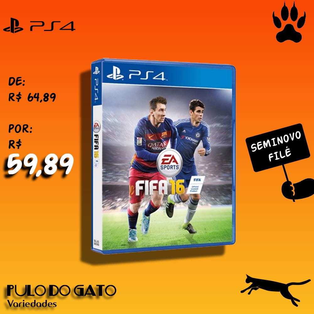 Jogo PS4 FIFA 16 (MÍDIA FÍSICA) | Shopee Brasil