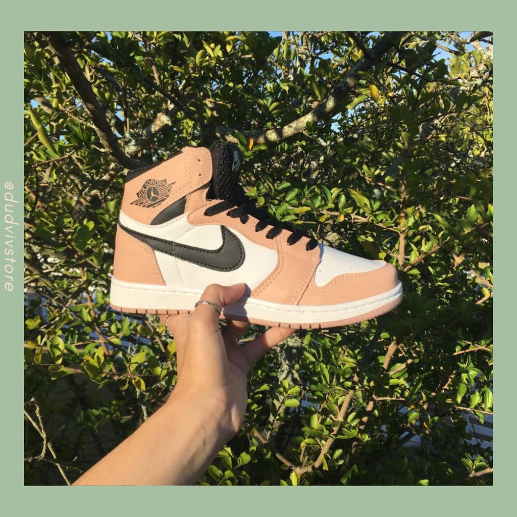 Nike Air Jordan 1 Rosa | Shopee Brasil