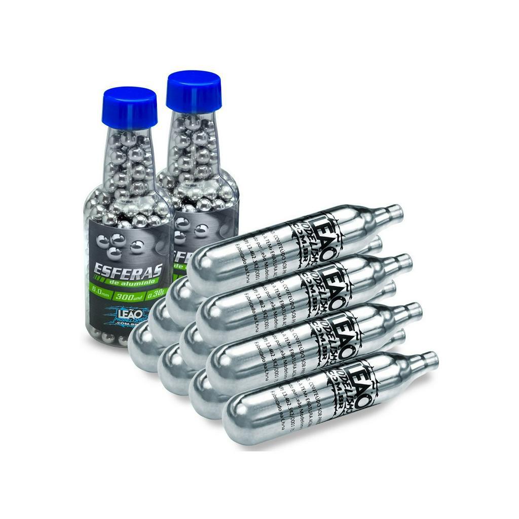 10 Cilindros Co2 12g + 600 Bbs 0.30g Aluminio 6mm | Shopee Brasil