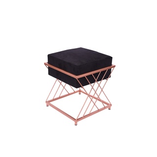 Puff de ferro para sentar Quadrado, armação Rose Gold | Shopee Brasil